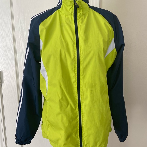 bcg | Jackets & Coats | Nice Bcg Women Lemon Blue And White Zipper ...
